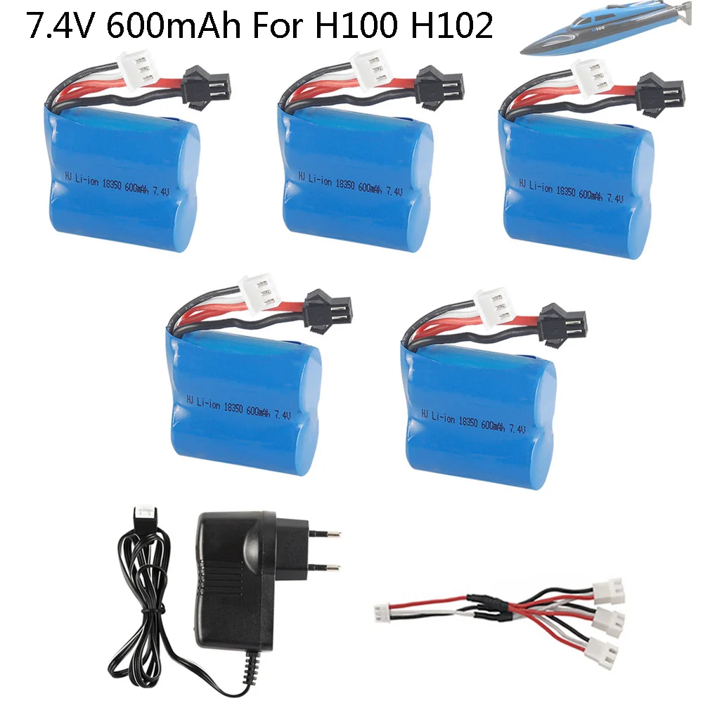 7-4V-600mAh-18350-rechargeable-Lipo-battery-with-Charger-for-H100-H102 ...