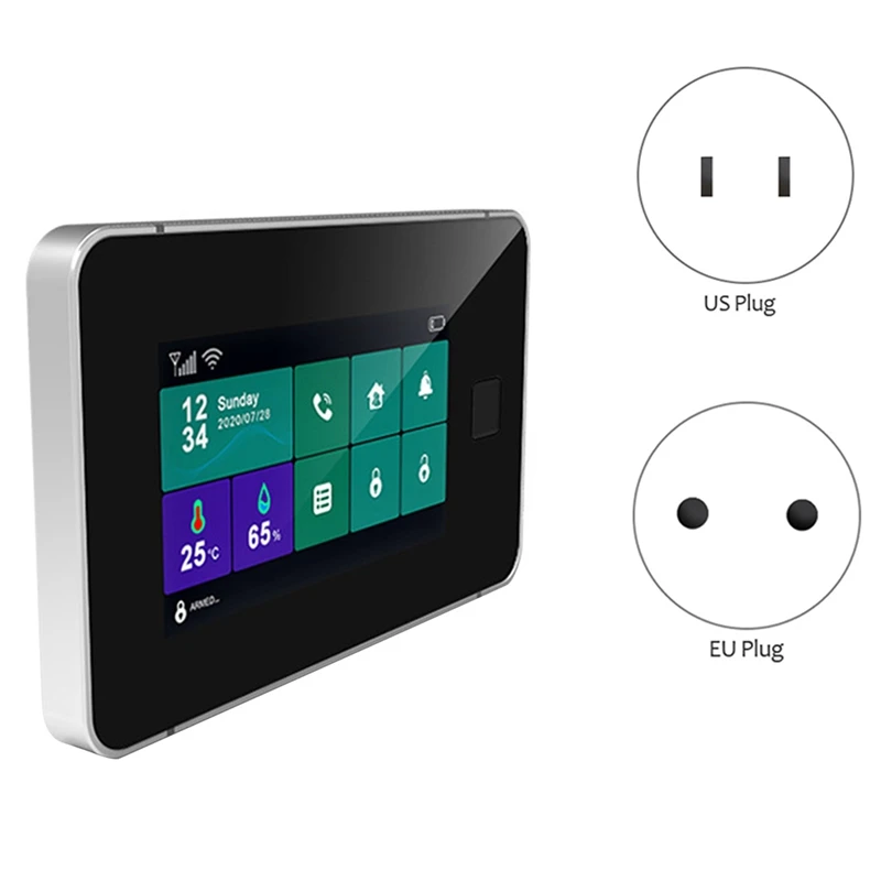 Tuya WiFi Gsm Security Alarm System Fingerprint Arming Temperature ...