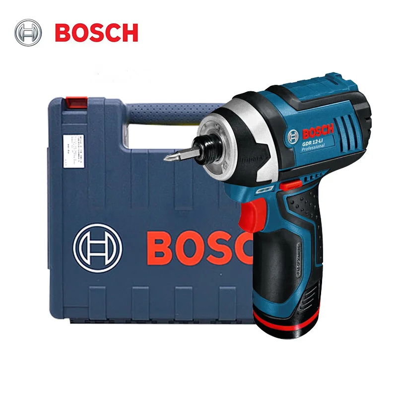 Bosch GDR 12 LI 12V (batterie 2x2.0 Ah) tournevis électrique sans fil visseuse à chocs charge ...