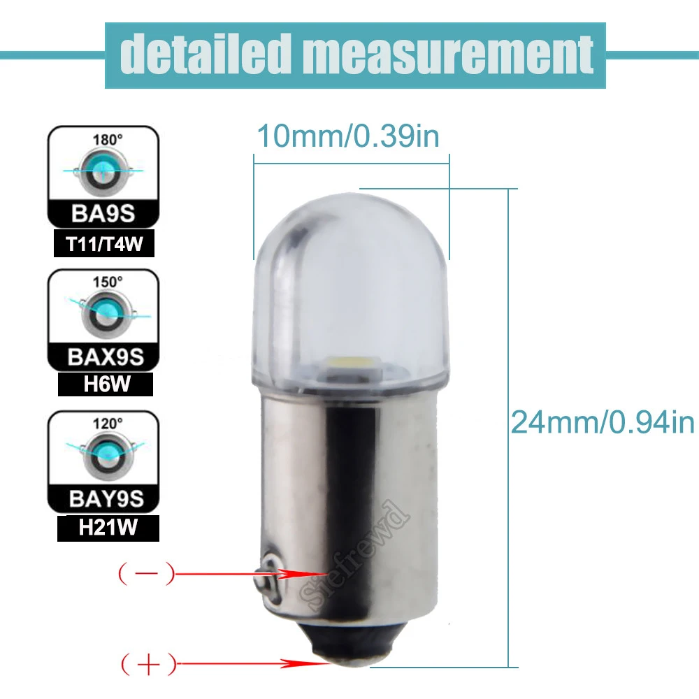 ECLAIRAGE TABLEAU DE BORD,White-BA9S 6V DC--Ampoule LED chaude-blanche ...