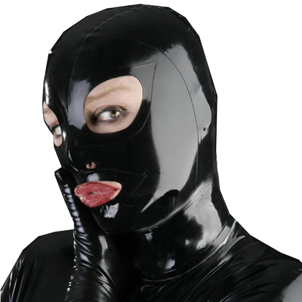 Rubber-Mask-Sexy-Men-Women-Hood-Eyes-Nostrils-And-Mouth-Opened-Handmade ...