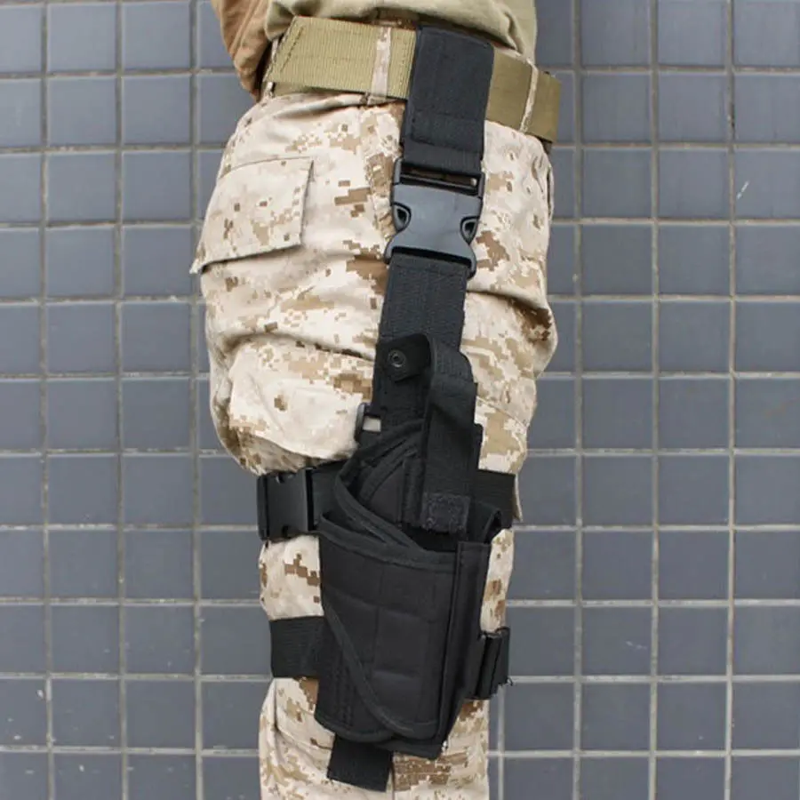 Black-Tactical-Airsoft-Pistol-Gun-Drop-Leg-Thigh-Holster-Pouch-Bag-for ...