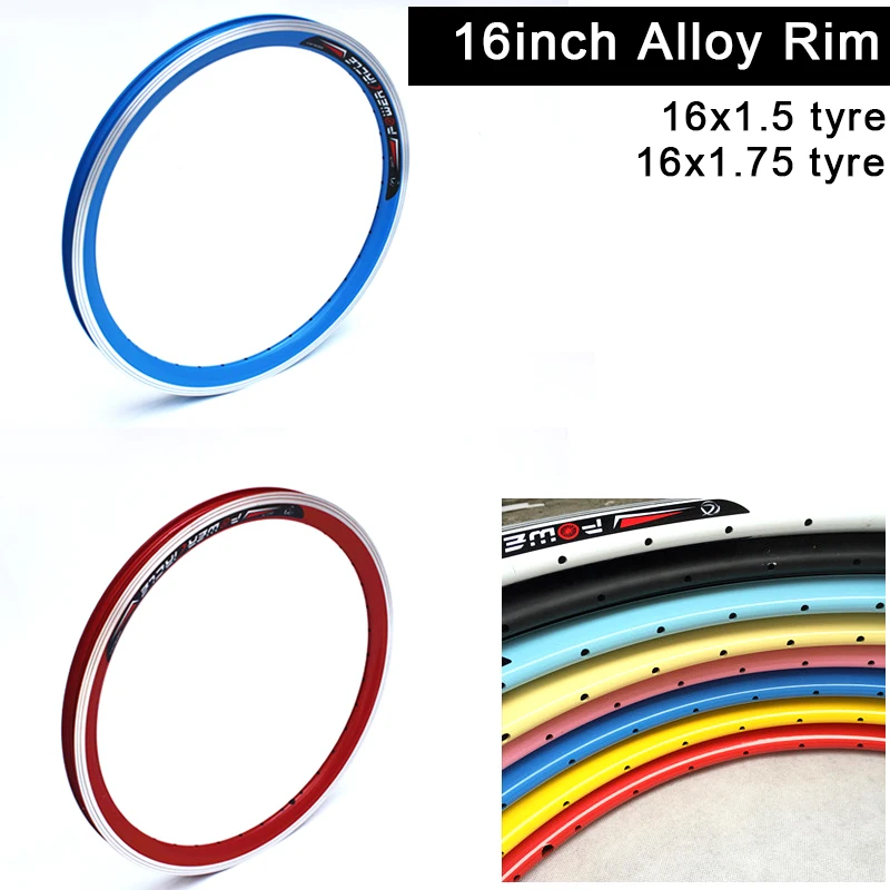 Bicycle Rims 16 Inch 28H 36H Double Deck Aluminum Alloy Wheel Rim 16x1 ...