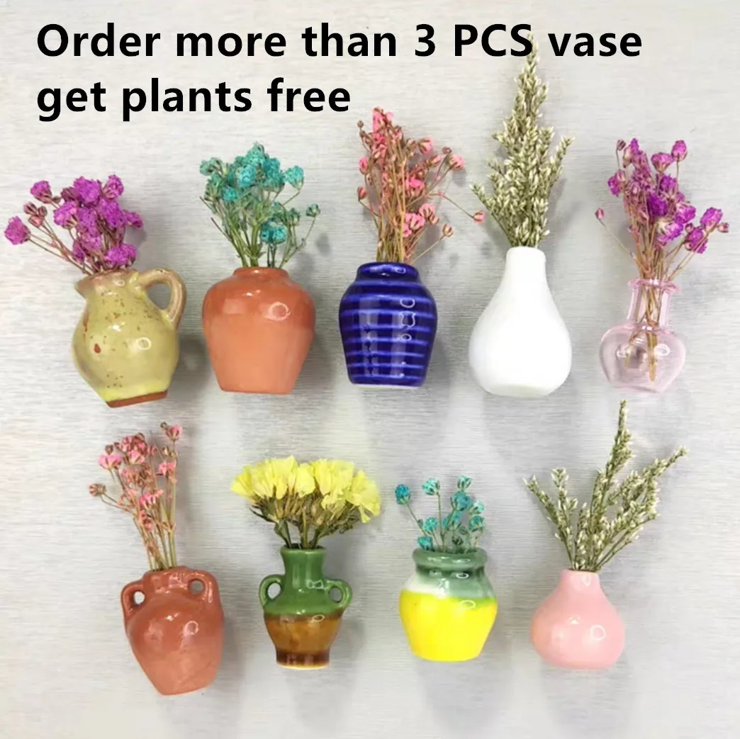 Mini-Ceramics-Vase-Fridge-Magnet-DIY-Porcelain-Vase-Refrigerator-Magnet ...