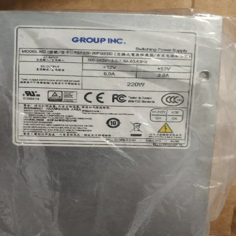 Original PSU For FSP 1U 6Pin 2Pin 220W Switching Power Supply FSP220 ...