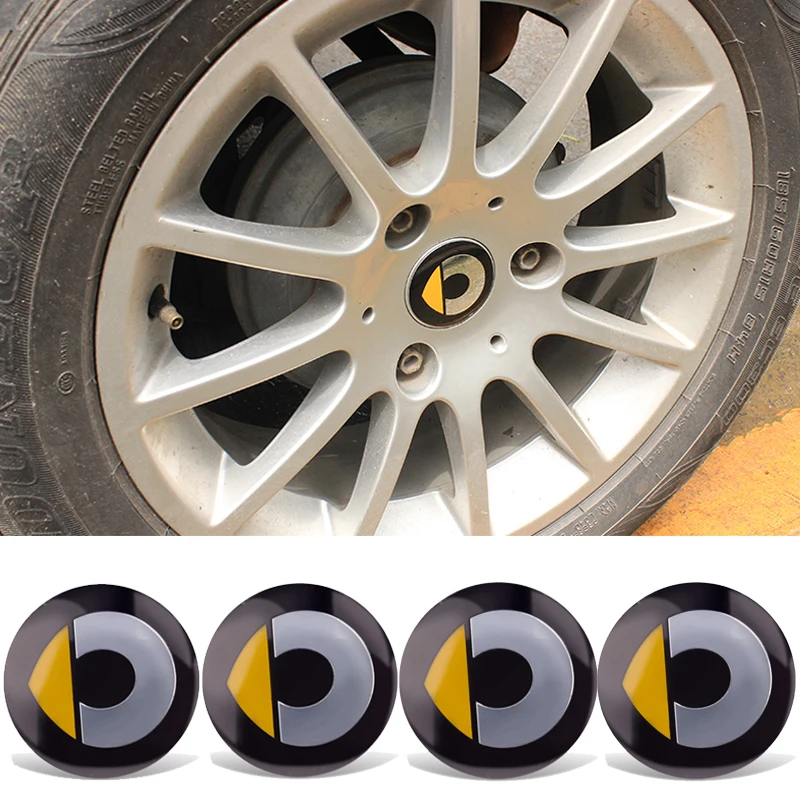 4 Pçs 57mm Centro Da Roda Do Carro Hubcap Hub Tampa Emblema Para Smart ...