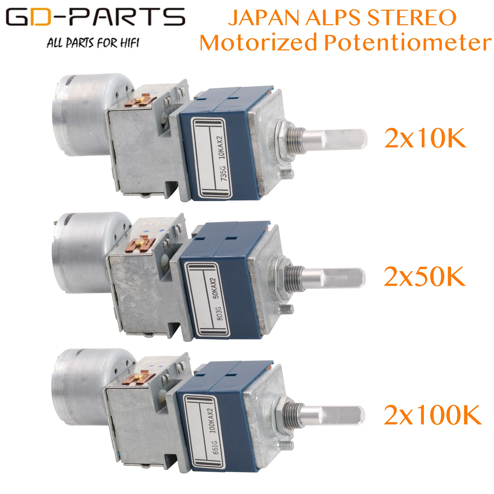 Dual 2*10K 2*50K 2*100K Stereo ALPS RK27 Motorized Potentiometer Remote ...