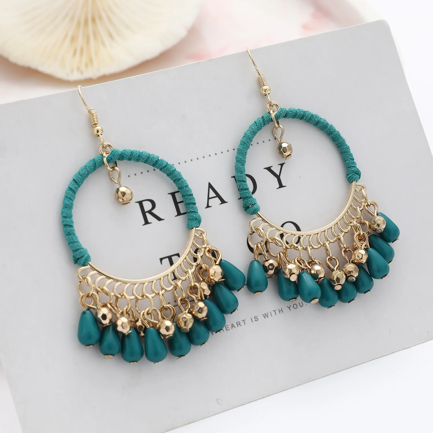 Pendientes-de-estilo-tnico-tejidos-a-mano-para-mujer-aretes-redondos ...