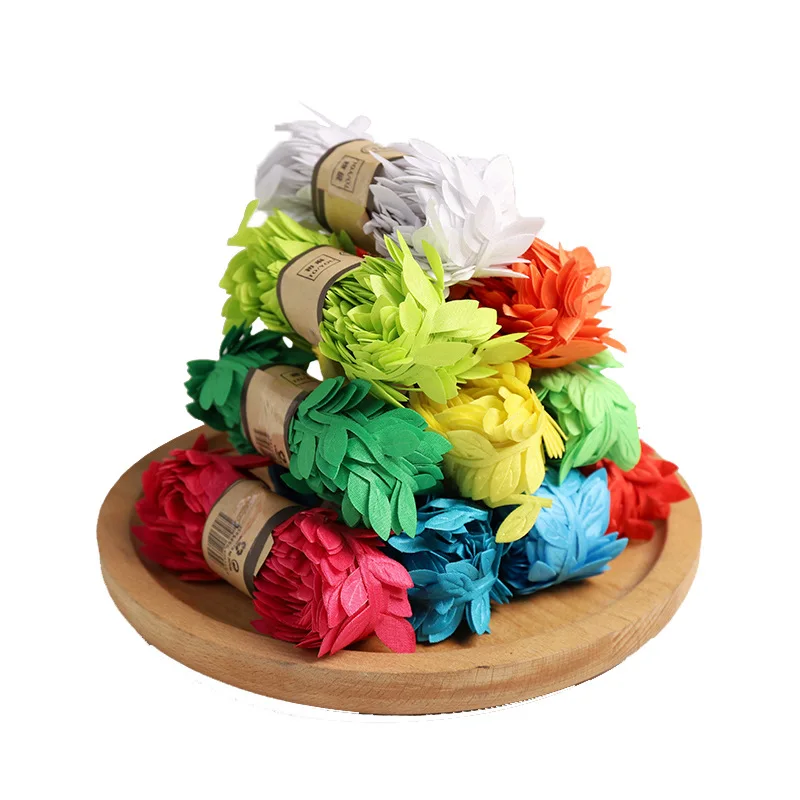 Wholesale 10meter Color Rope Ribbon Wide1.5cm Cloth Colorful Leaves ...