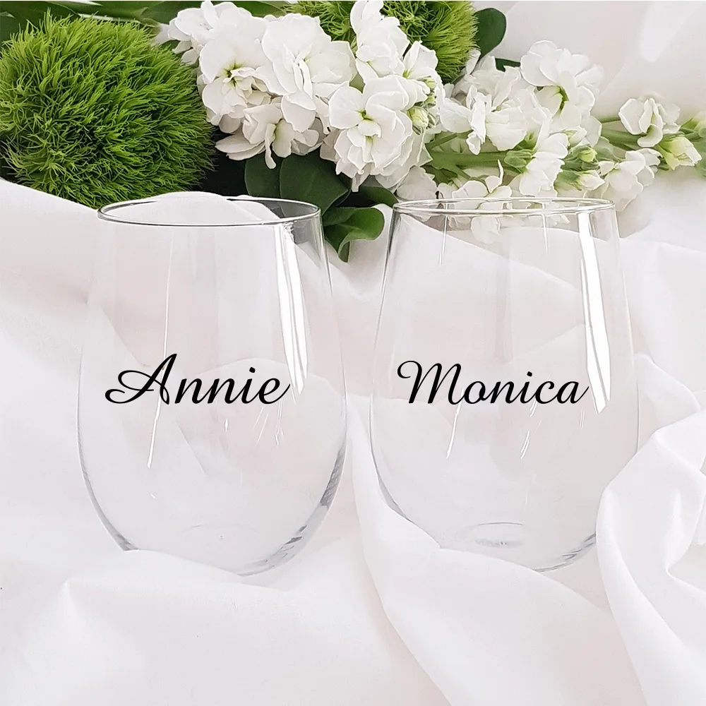 Custom-Name-Decal-Wedding-Party-Glass-Stickers-Classic-Champagne ...
