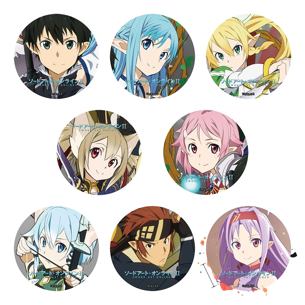 Insignia de Anime Sword Art Online, broche de Metal de sílice ...