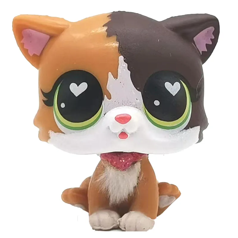 Rare-new-pet-shop-LPS-toys-standing-short-hair-cat-339B-white-heart ...