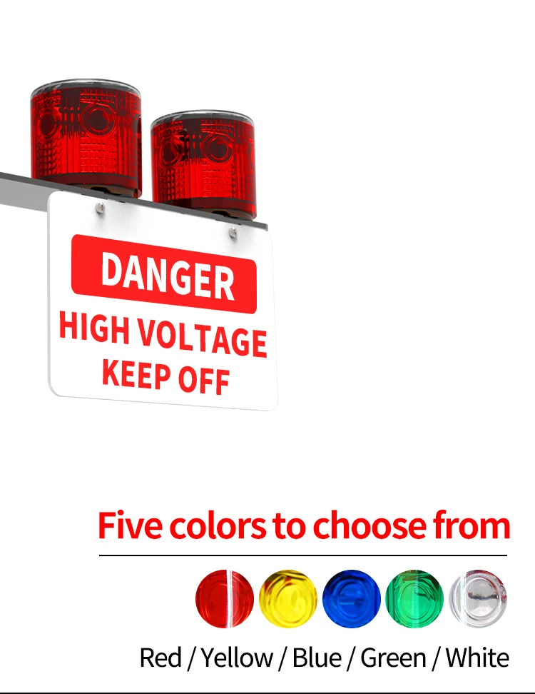 Solar warning light pole support obstruction light street light warning ...