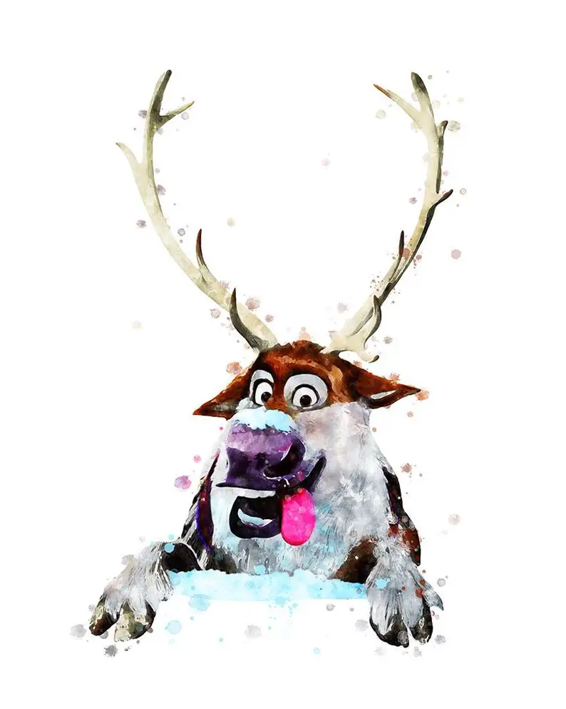 Wall Decor Sven nursery room digital files Frozen print art Disney Olaf ...