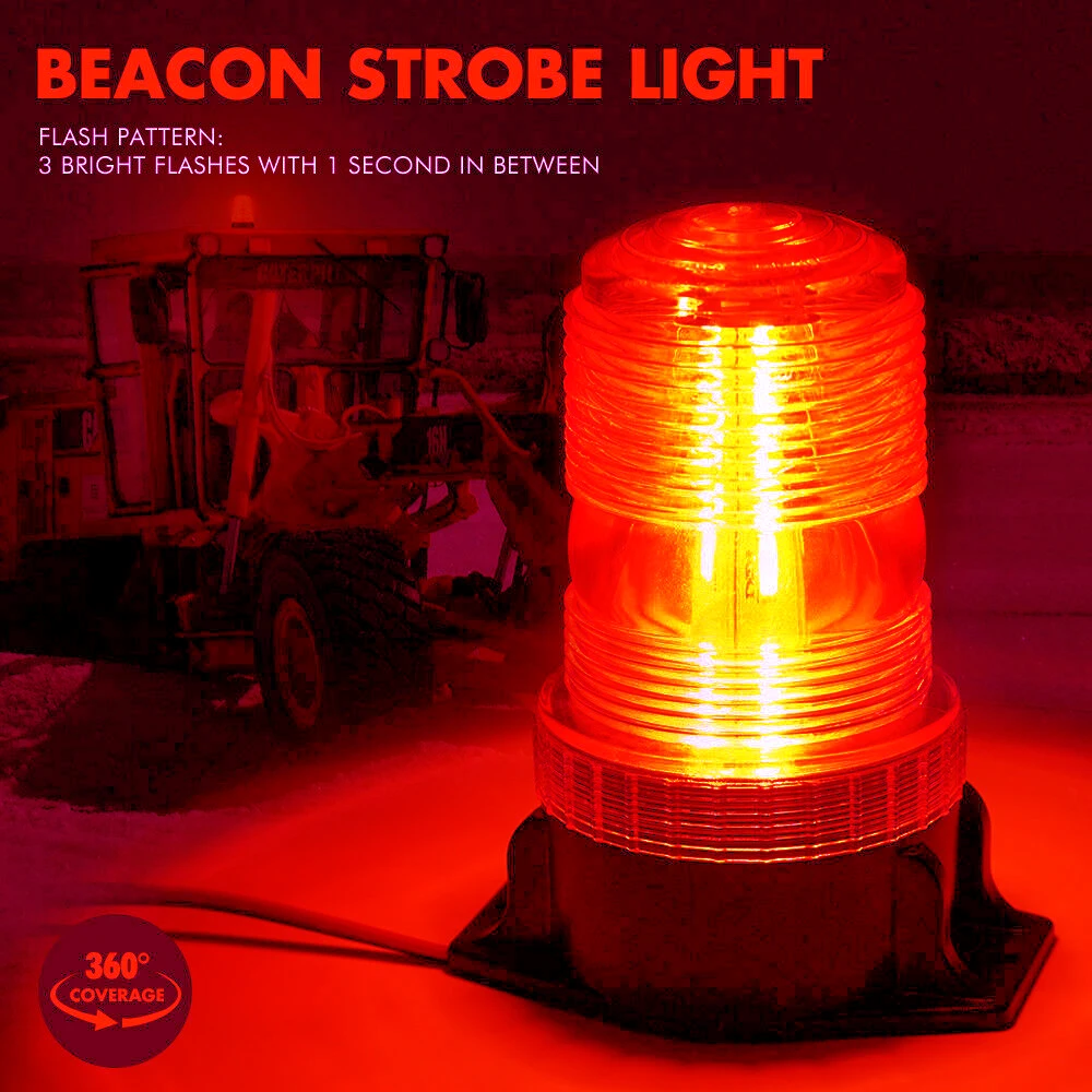 RED 30 LED Rooftop Strobe Light for Fire engine Steamship Forklift ...