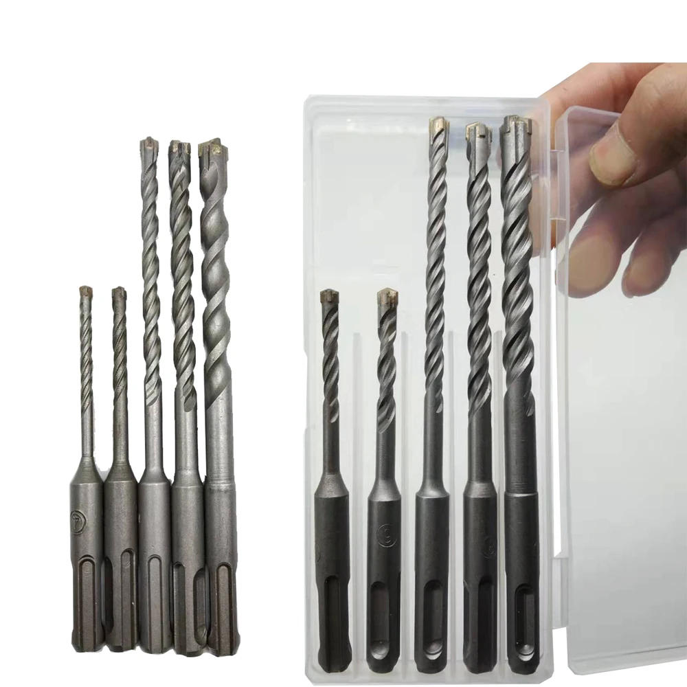 1-Box-Cross-Tips-4-Cutters-160mm-SDS-Plus-Drill-Bits-Set-YG8-Carbide ...