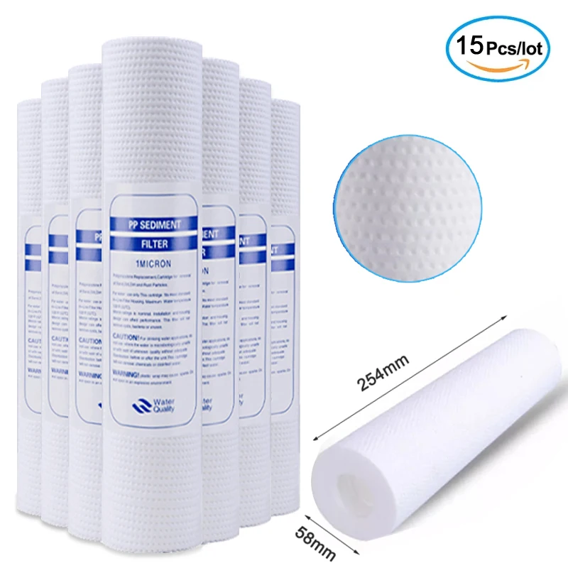 15pcs-1-5-Micron-Pp-Spun-Polypropylene-Sediment-Water-Filter ...