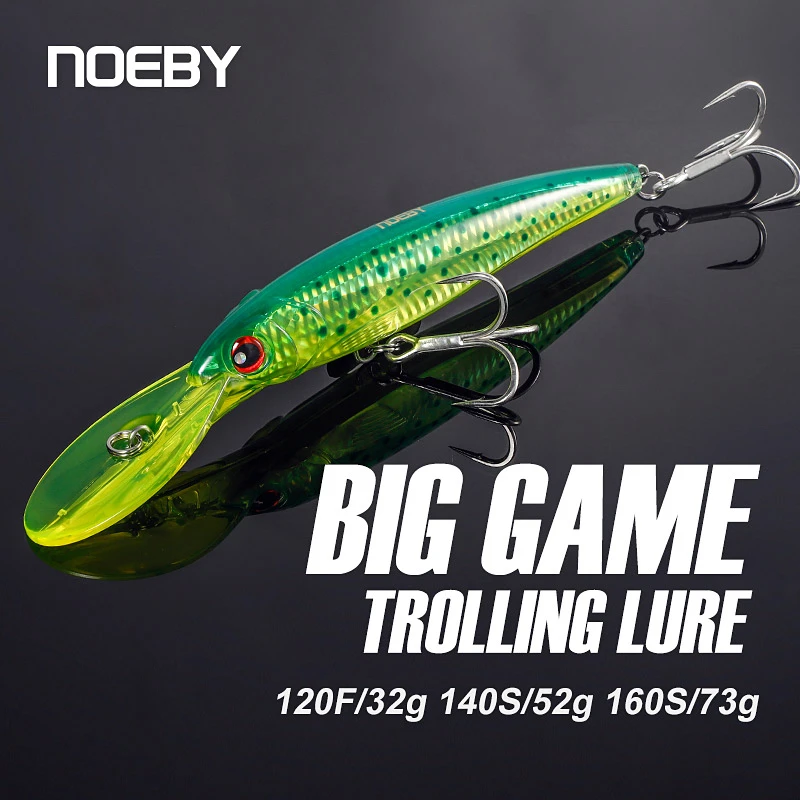 Noeby Trolling Minnow Fishing Lures 120mm Floating 140mm 160mm Slow ...