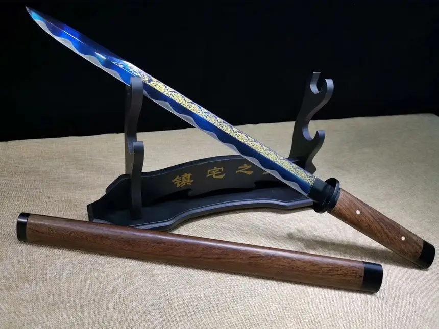 Tang Sword Chinese WuShu Sword Jian Manganese Steel Blade straight ...