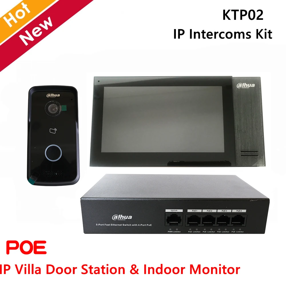 Dahua Video Intercoms Kit IP Villa Door Station & Indoor Monitor 2 Way ...