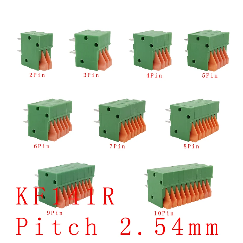 10Pcs-Pitch-2-54mm-KF141R-KF141V-PCB-Terminal-Block-Connector-Right ...