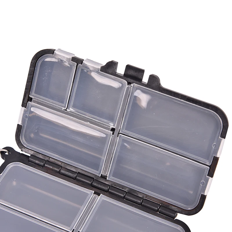 Mini-Fishing-Tackle-Box-Red-9-Compartments-for-Small-Clear-Plastic ...