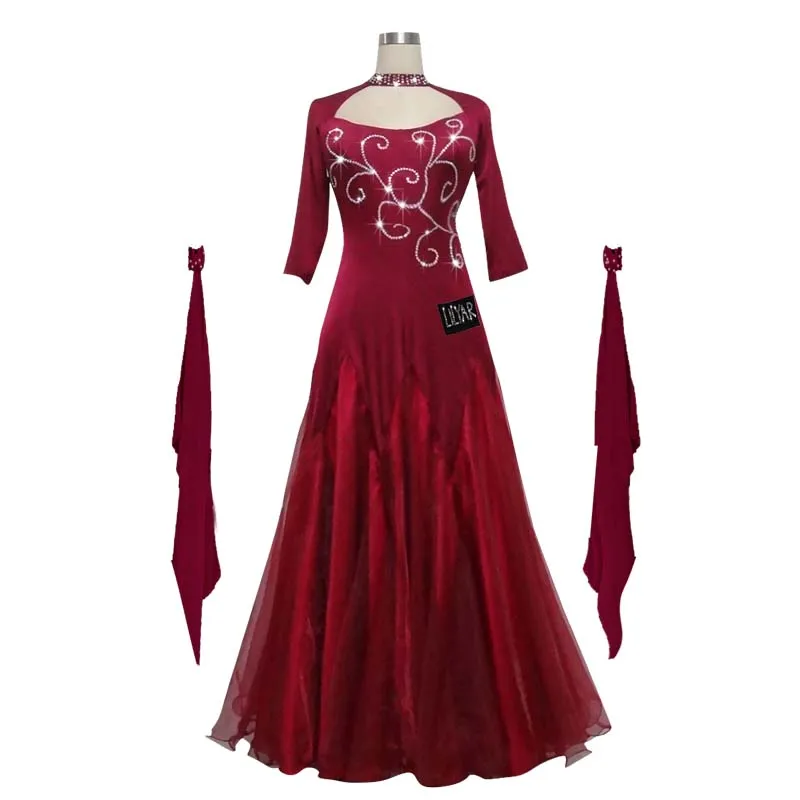 Ballroom-Dance-Standard-Skirt-Competition-Dress-Costumes-Performing ...