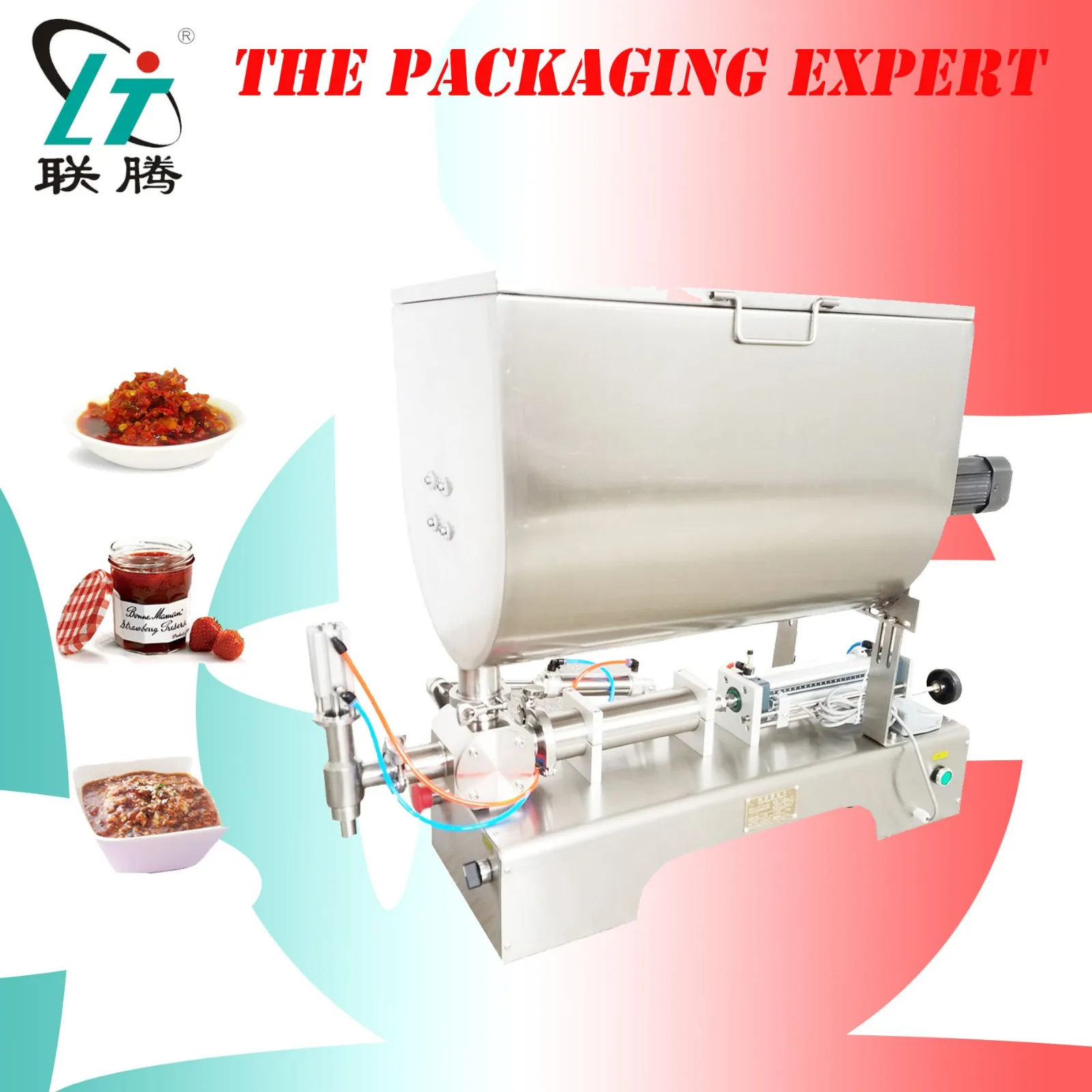 Hot Pepper Chilli Sauce Filling Machine Mixing Hopper Cayenne Soybean ...