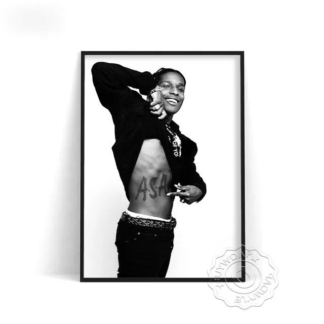Asap Rocky Black And White Drawing
