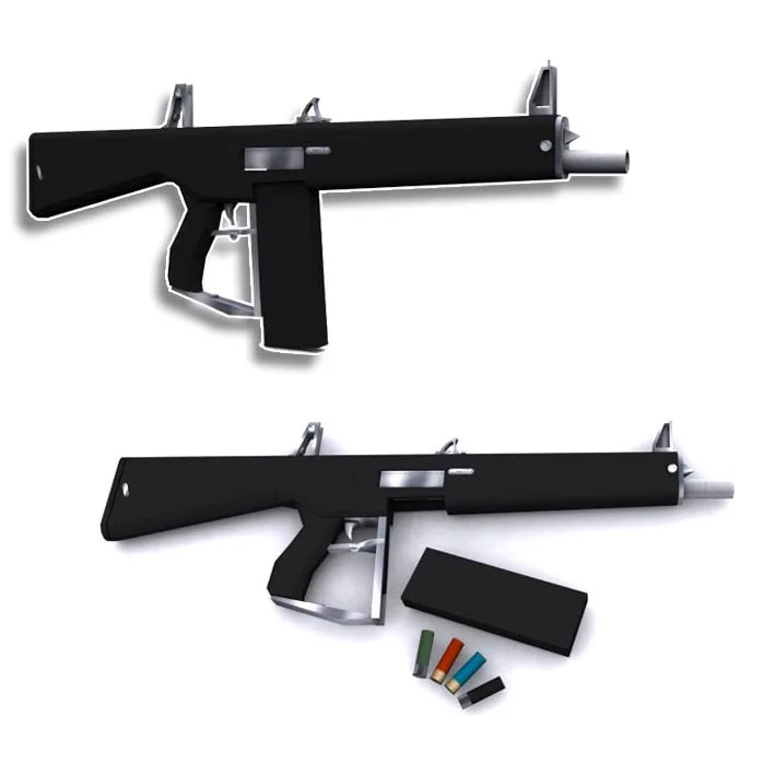 3d Paper Model Aa12 Violence Gun 1: 1 Scale Diy Handmade Paper Craft ...
