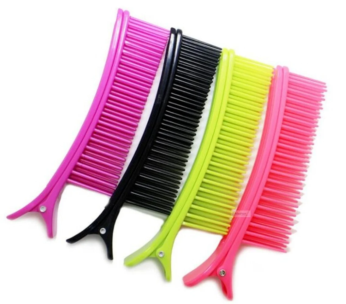 2pcs Plastic Hair Clip with Comb Teeth Clip Dye Perm Hair Separate ...