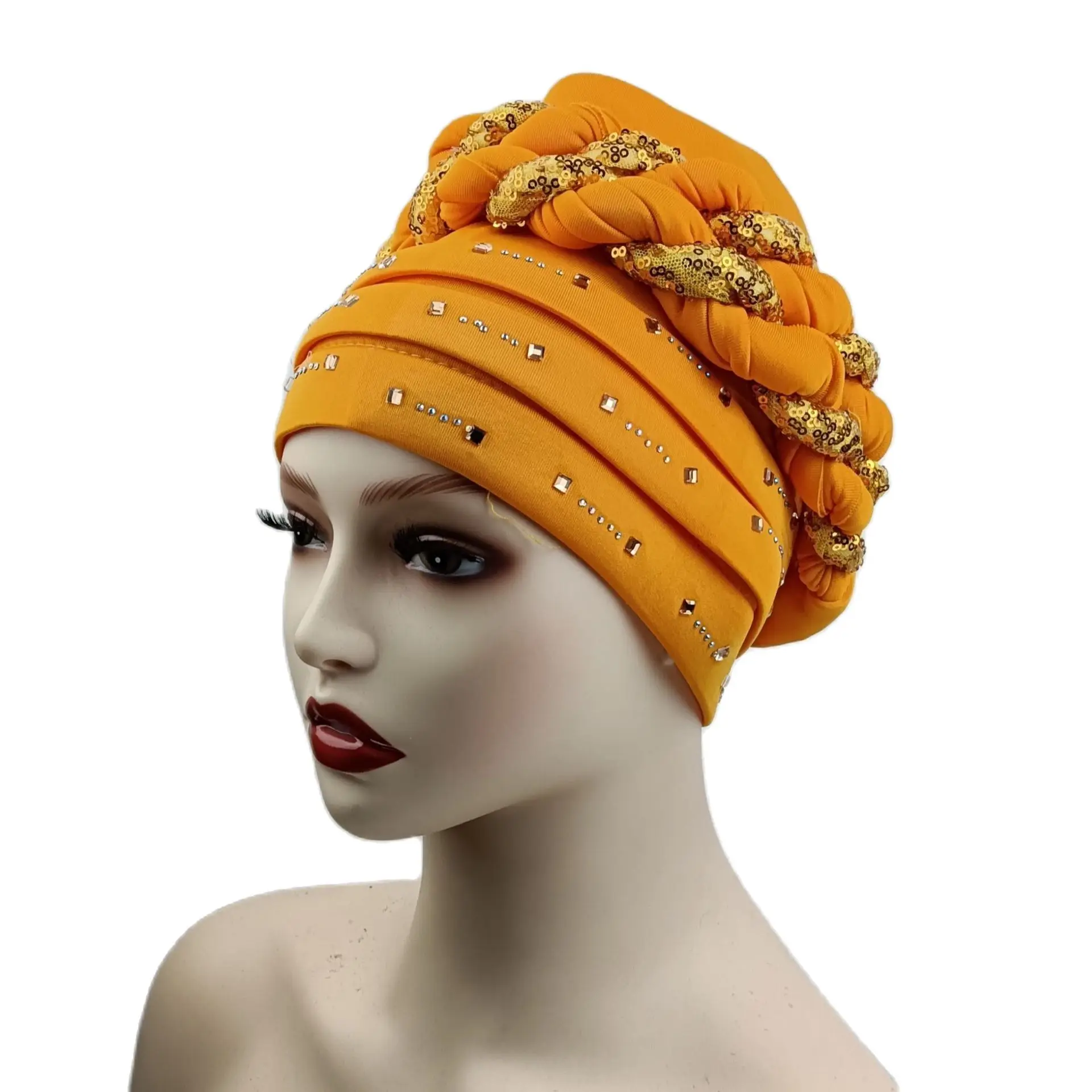 2022-New-African-Hat-Headwrap-Hats-for-Women-Pre-Tied-Africain-Designer ...