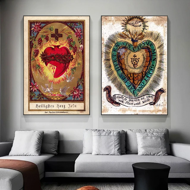 Mexican Sacred Heart Art