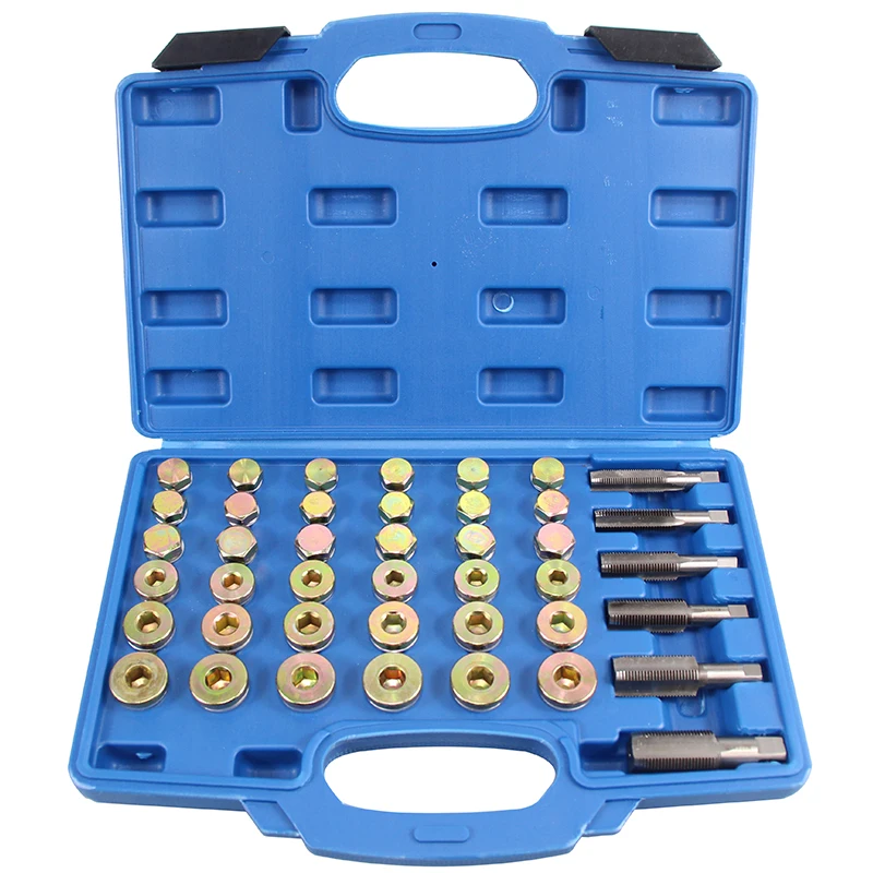 114pc Oil Pan Thread Repair Kit Sump Drain Plug Tool Set M13 M15 M17 ...