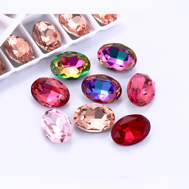 Astrobox Oval Rhinestone Decoration Crystal Glittering Rhinestone DIY ...