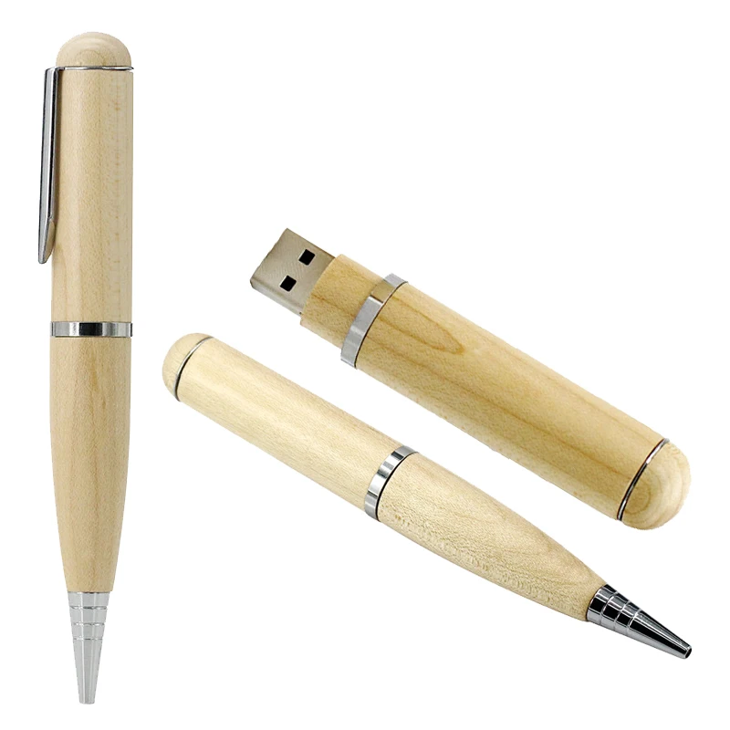 Wooden-Ballpoint-Pen-Usb-Flash-Drive-Customization-LOGO-Pendrive-4GB ...