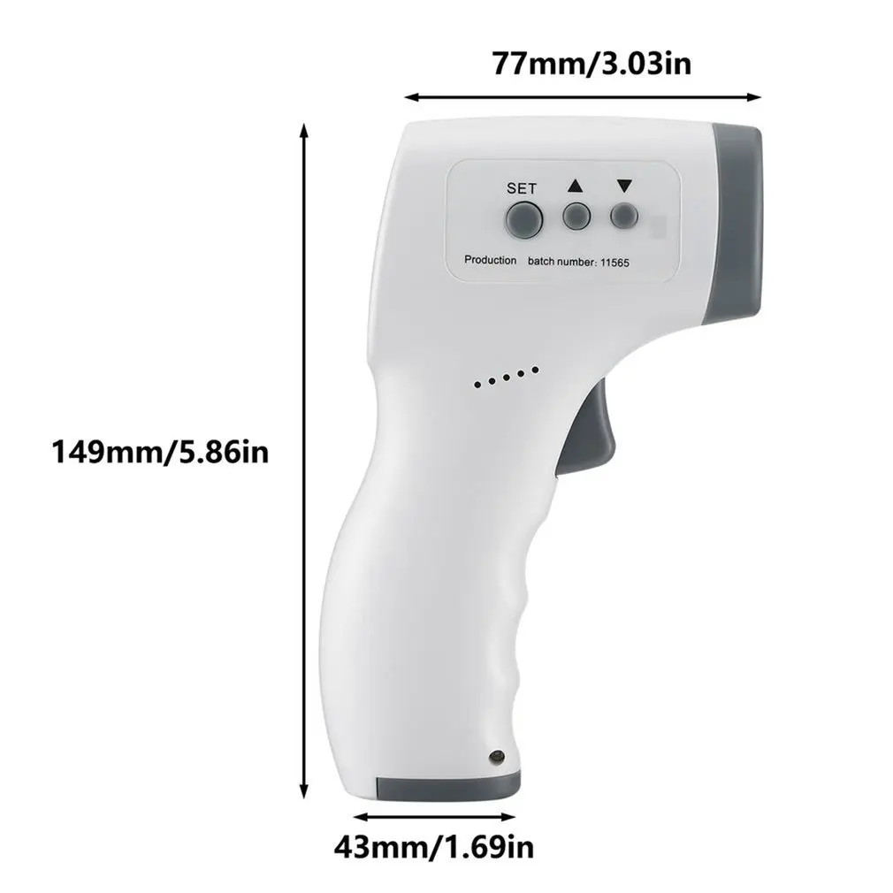 Digital Forehead Thermometer Gun Non-contact Infrared Body Temperature ...