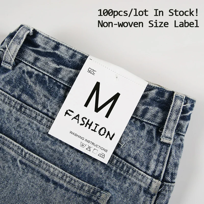 100pcs Non woven Size Label Waist Card For Men Women Jeans Pants Back 100pcs-non-woven-size-label-waist-card-for-men-women-jeans-pants-back