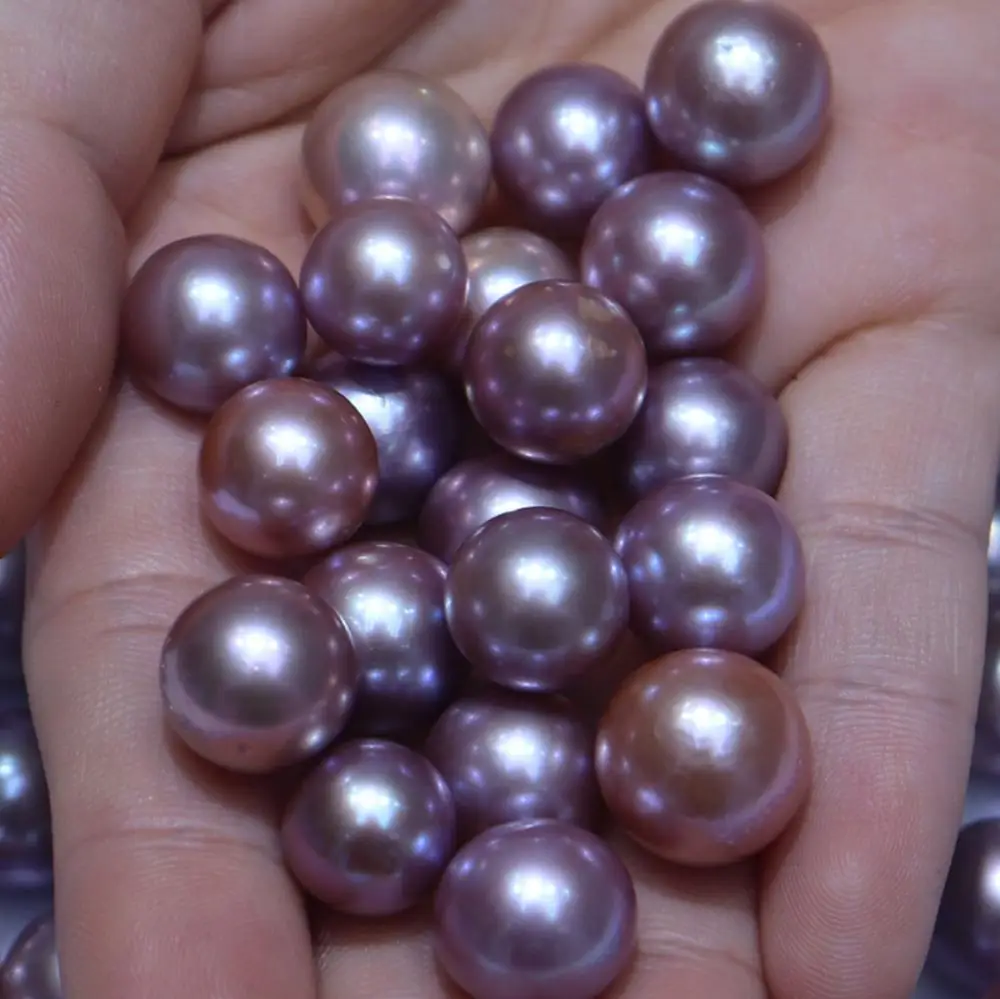 11-12MM-Super-Big-Size-Natural-Edison-Round-Pearls-Loose-Freshwater ...