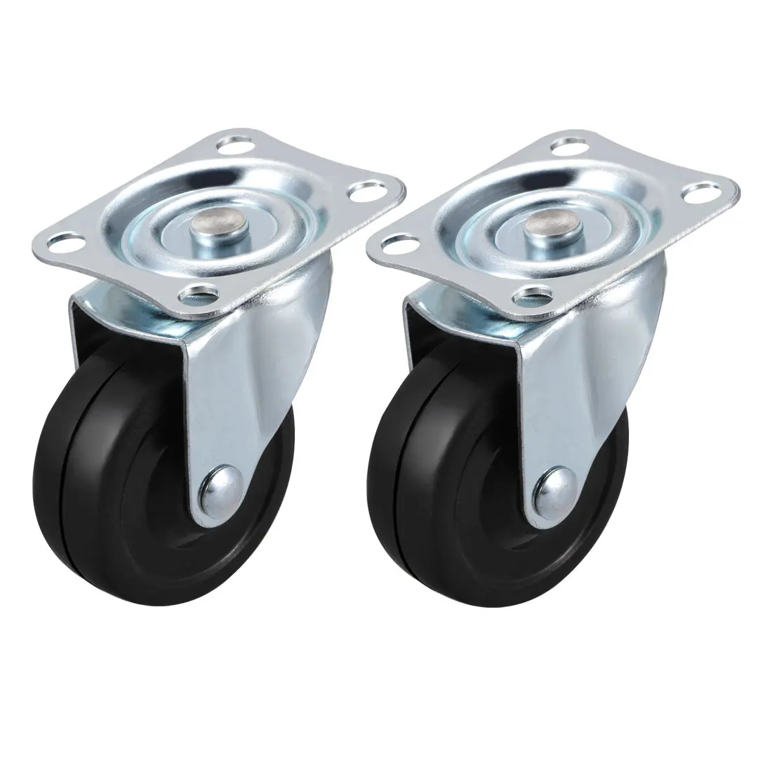 uxcell 1 Inch Swivel Casters Wheels Rubber Top Plate Mounted Caster ...