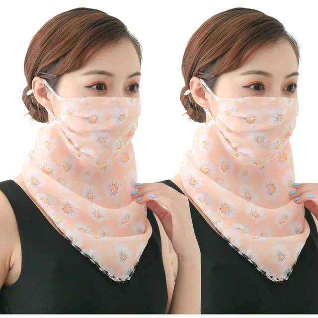 Sun Protection Mask Scarf Silk Neck Scarf （2Pcs） – Worth Buy Store
