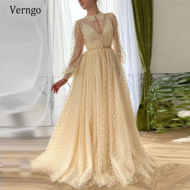 Cream Prom Dress