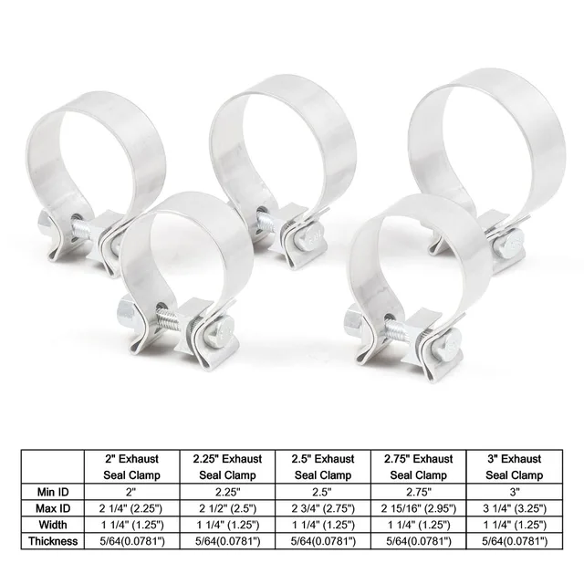 Harley Exhaust Clamps 1.75 Inch Stainless Steel Exhaust Clamps For ...