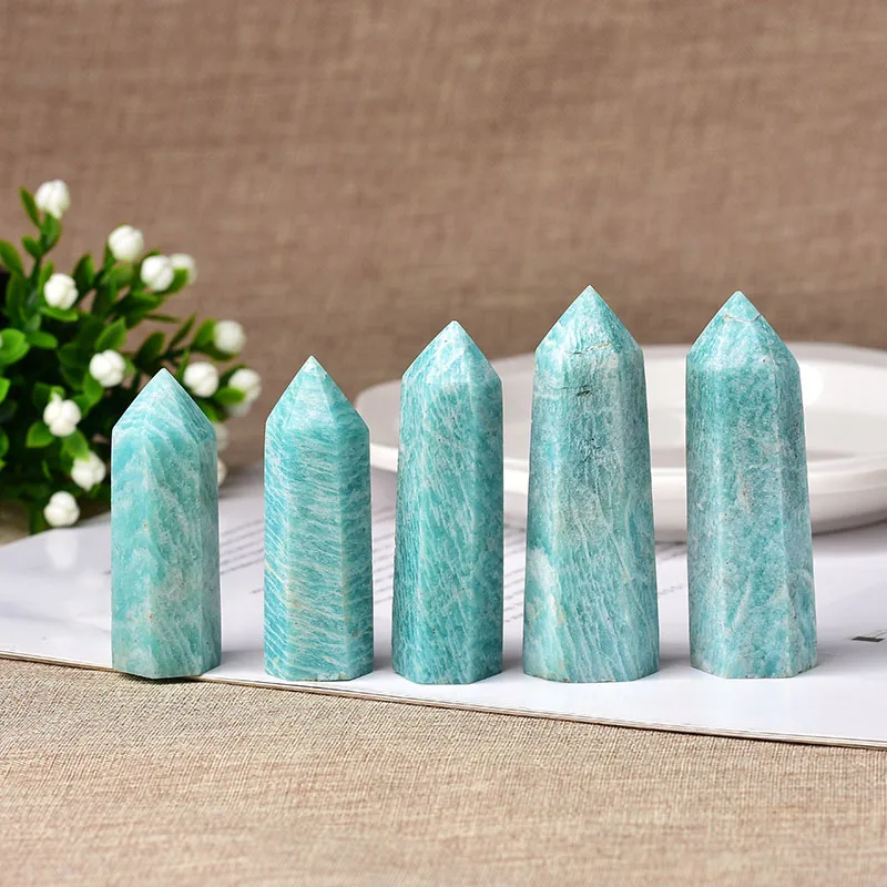 1pc-Natural-Crystal-Point-amazonite-Healing-Obelisk-reseda-Quartz-Wand ...