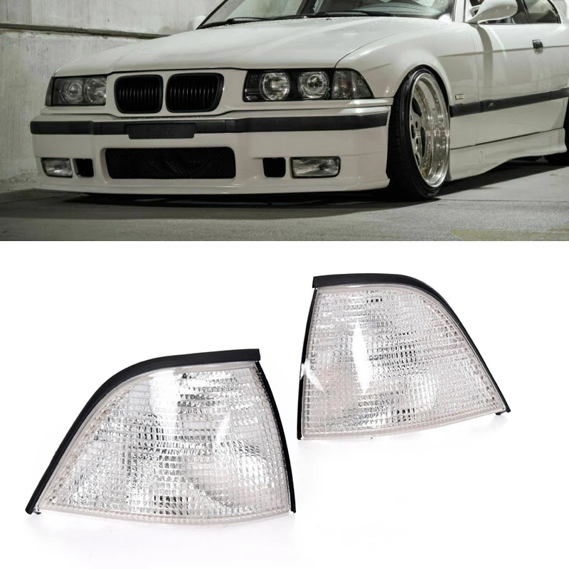 Transparent glasses for front corner lights, turning lights of BMW E36 ...