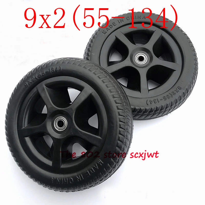 Terbaru 2 Pcs 9X2 (55 134) roda Ban Anak Sepeda Roda Tiga Bagian ...