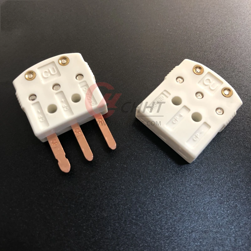 PT100 RTD Ceramic Plug 3-Pin Thermocouple Connector, 58% OFF