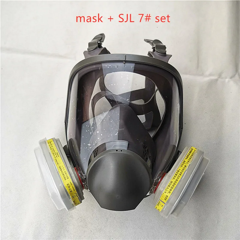 6800-Gas-Mask-add-SJL-7-Cartridge-7pcs-Suit-Full-Face-Facepiece ...