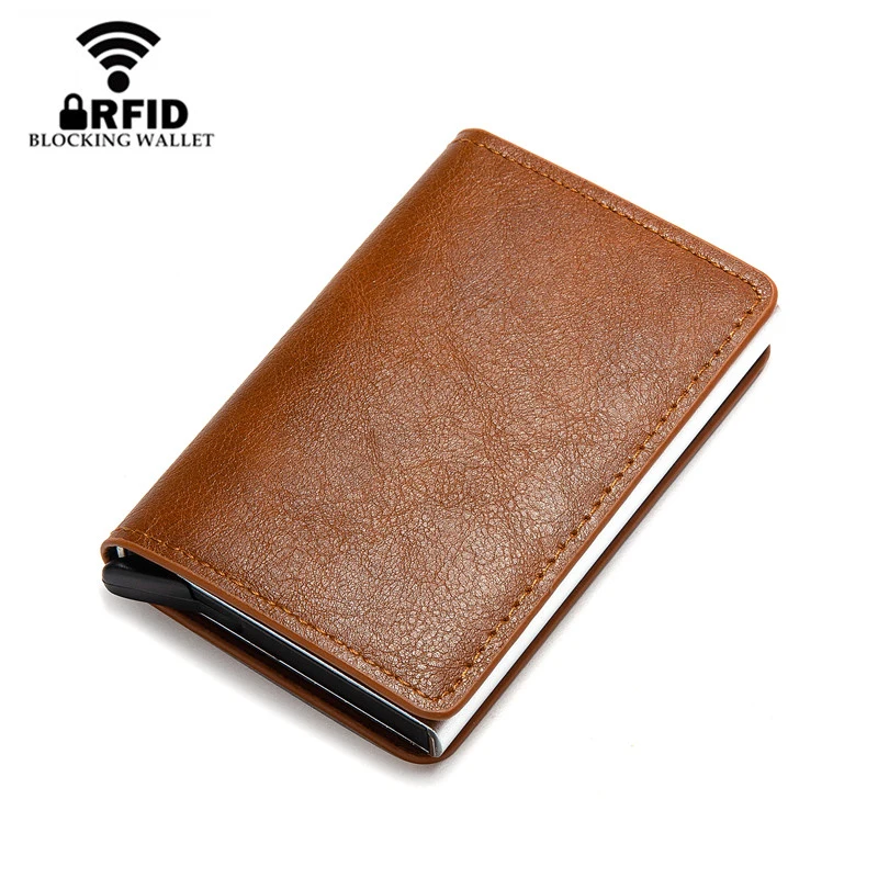 Cartera-inteligente-personalizada-para-hombre-Tarjetero-con-broche-Rfid ...