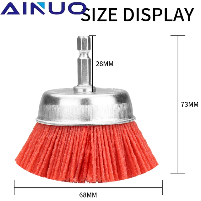 Döntő Csiszoló Acélhuzalkefe Fejpolírozó Nylon Csésze Kefe Fa Polírozó ...